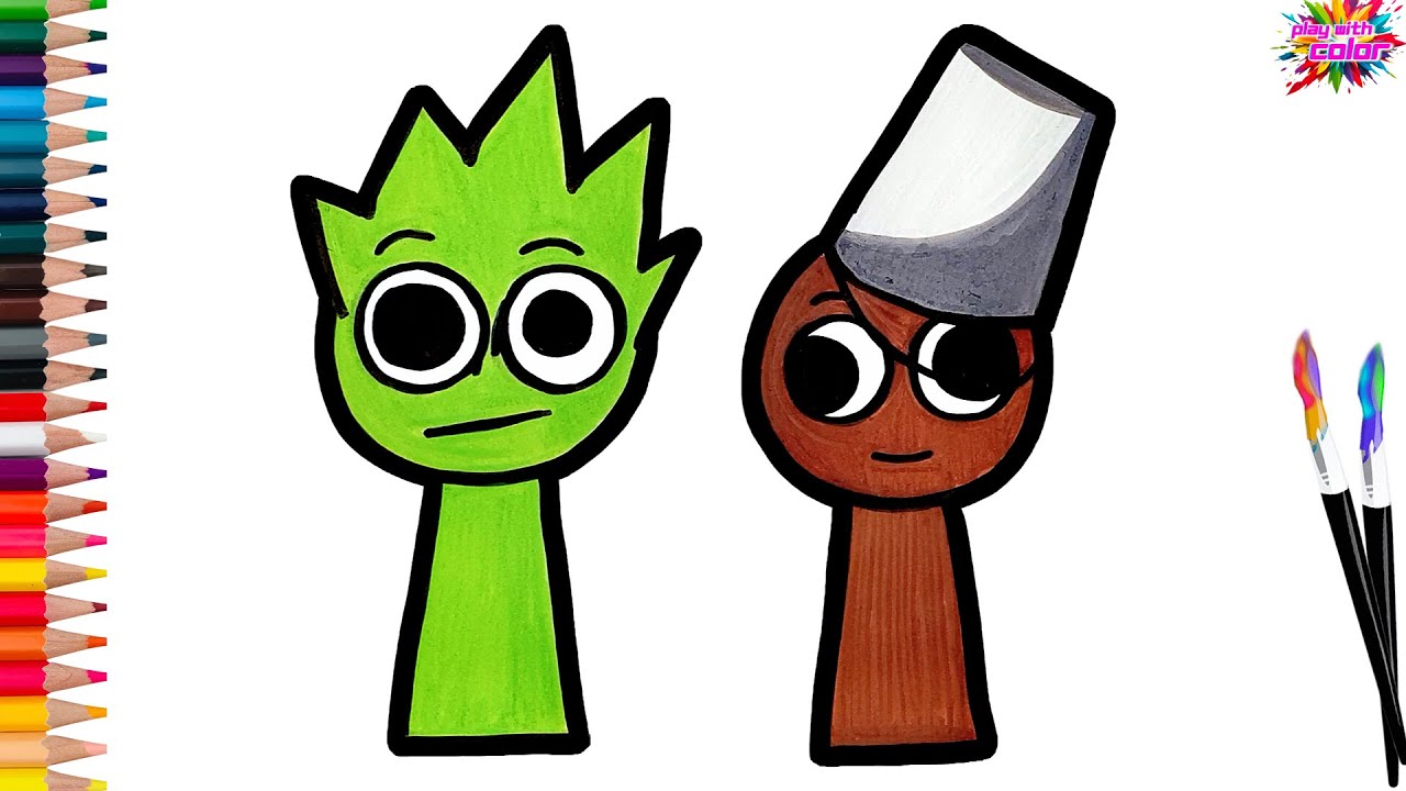 Drawing and paiting Owakck and Brud From Sprunki | Easy & Adorable ...