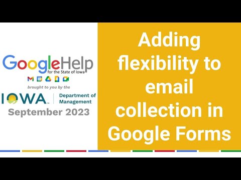Adding flexibility to email collection in Google Forms - YouTube