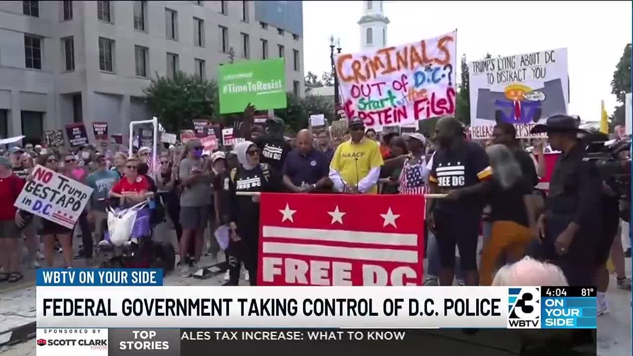 Federal government taking control of Washington, DC police - YouTube