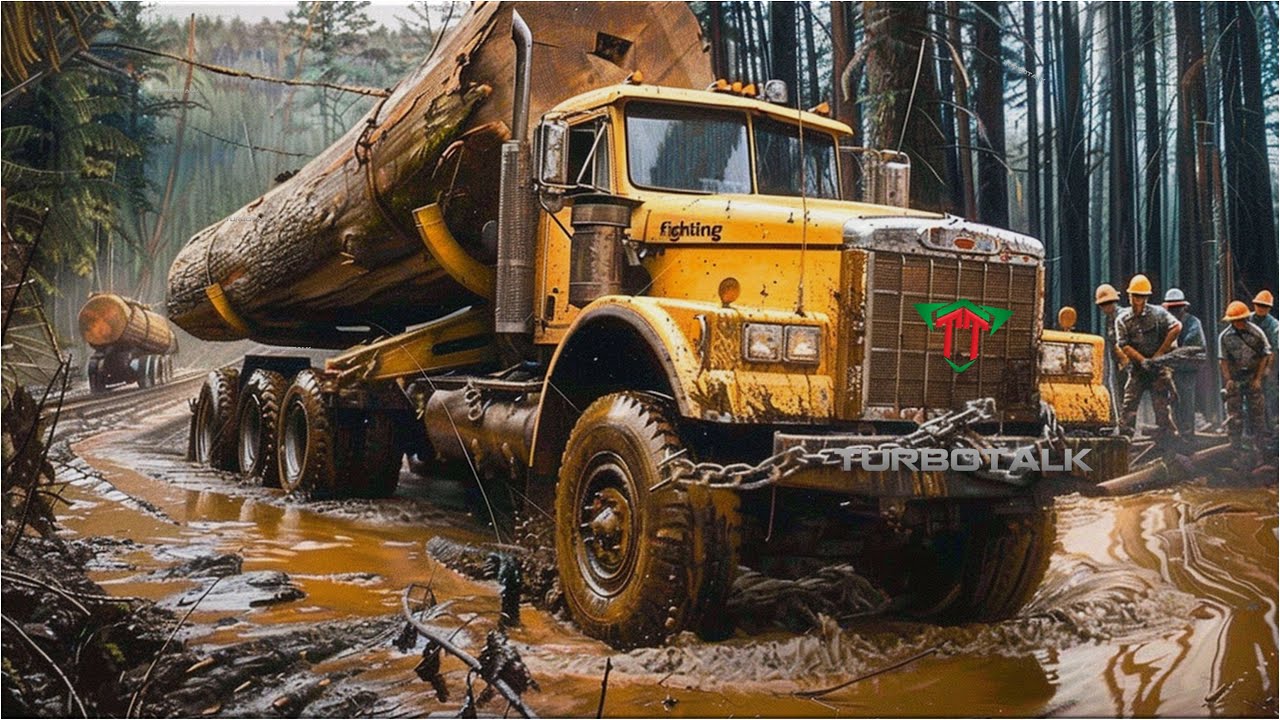 Extreme Logging Trucks | Extreme Dangerous Fastest Big Chainsaw Cutting ...