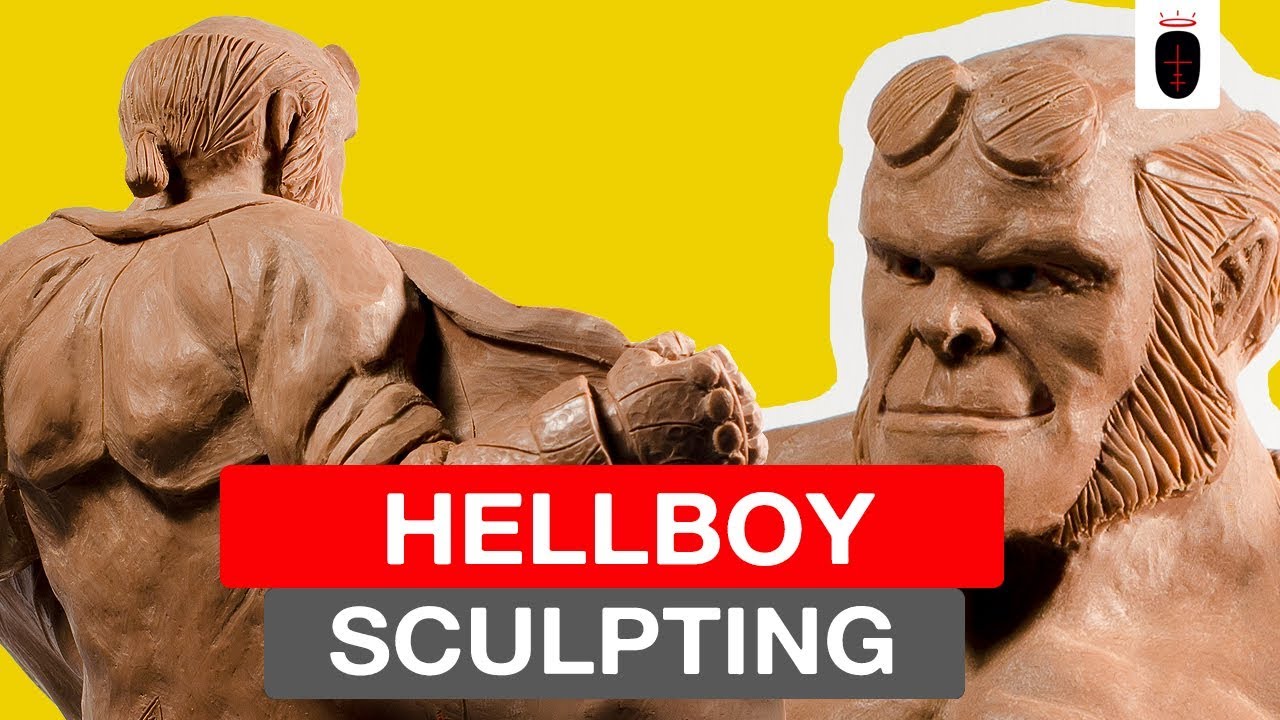 Hellboy sculpting in clay tutorial. Sculpt and Destroy - YouTube