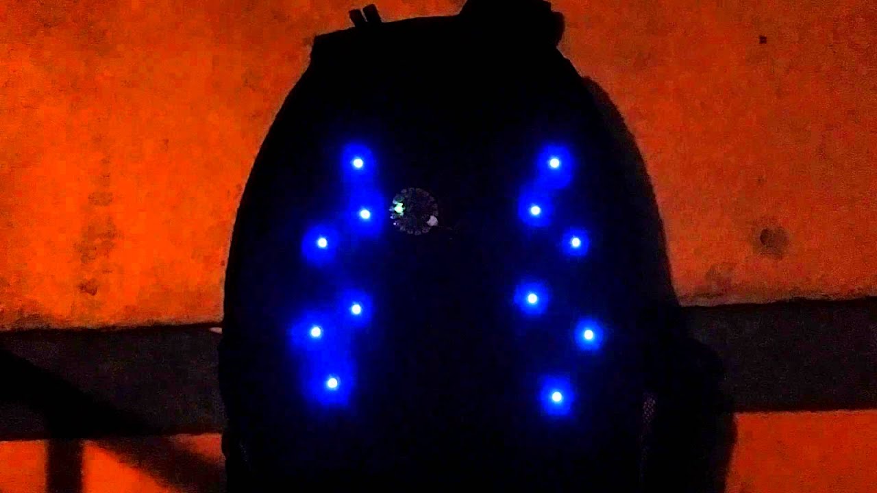 My first led backpack - YouTube