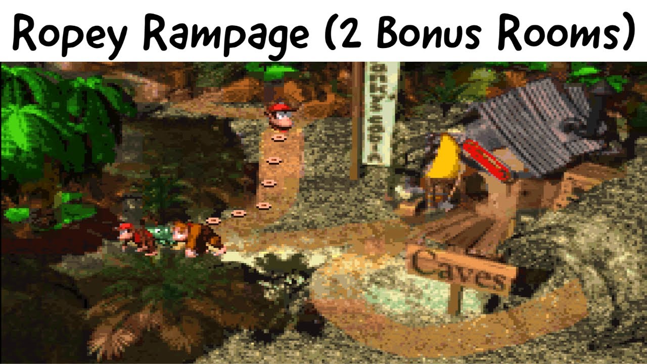 DKC - Ropey Rampage (2 Bonus Rooms) - YouTube