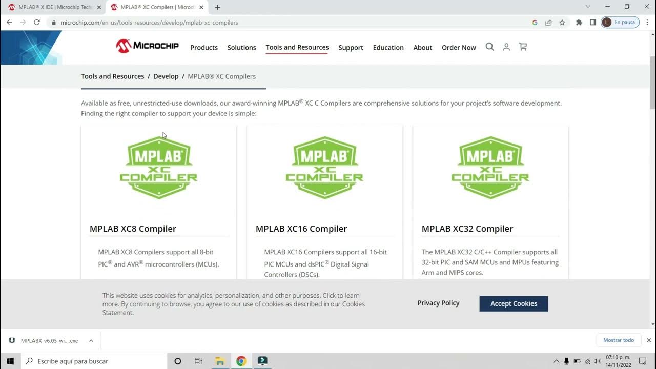 DESCARGA E INSTALACIÓN DE MPLAB X IDE v6.05 Y COMPILADOR XC16 - YouTube