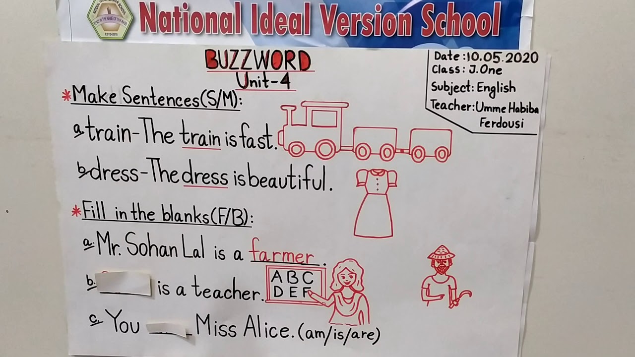 JUNIOR ONE || ENGLISH (MAKE SENTENCES) - YouTube