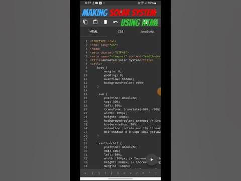 solar system using html in notepad🤔 ll #shorts #trending #html #chatgpt ...