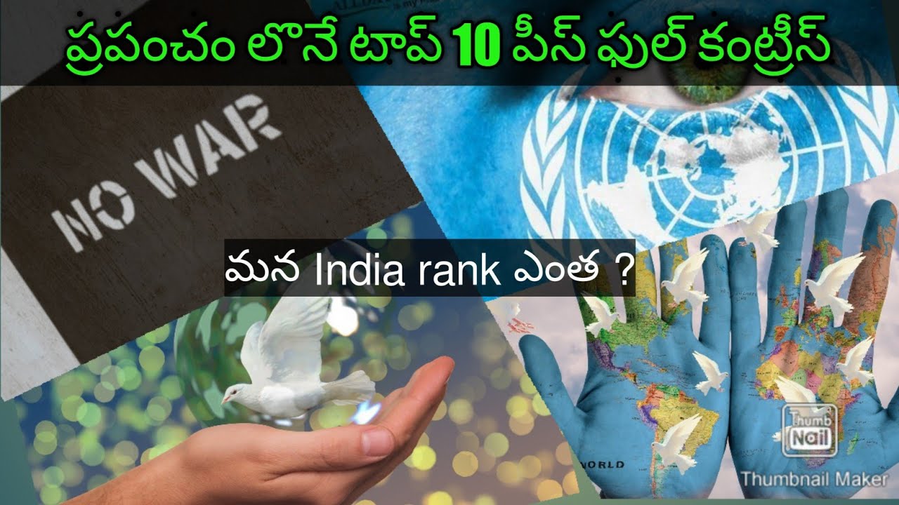 Top 10 peaceful countries in the world || Global peace index || India ...