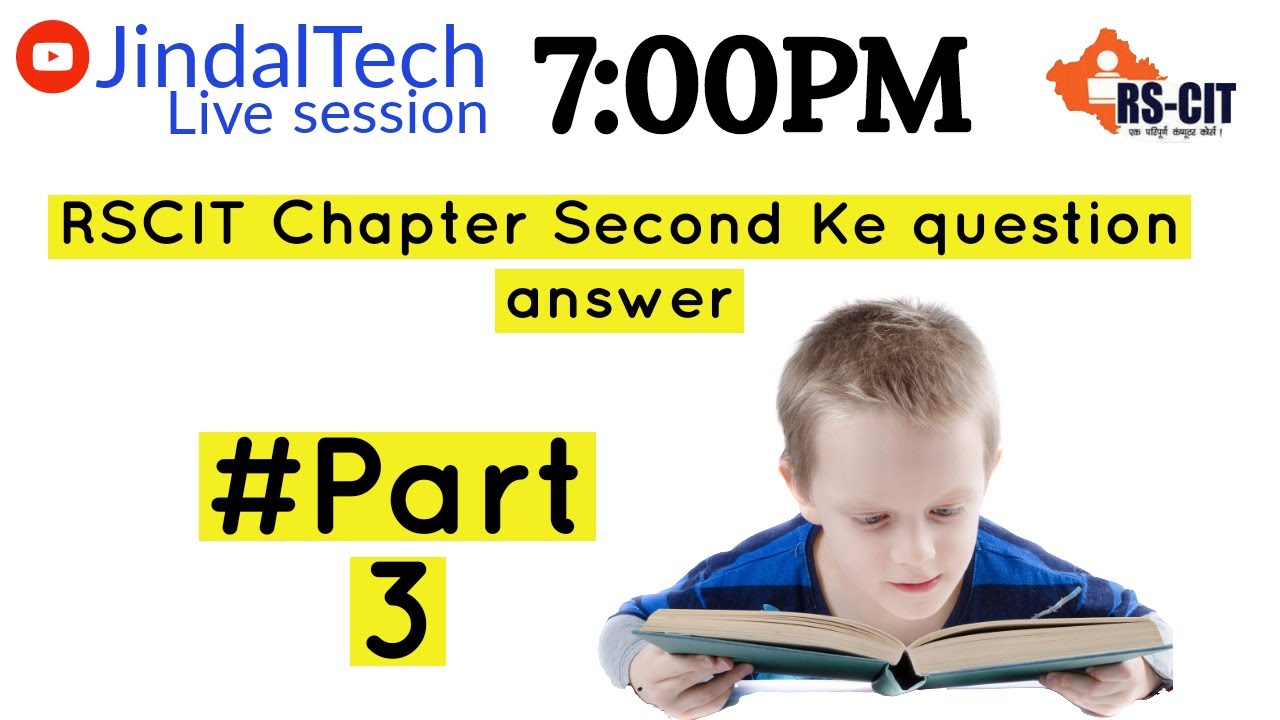 RKCL RSCIT Chapter Second Part 3 Ke Important Question Answer | 2021 ...