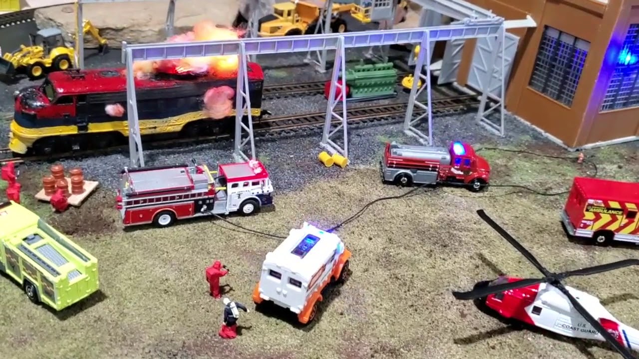 HO Scale Fire Scene - YouTube