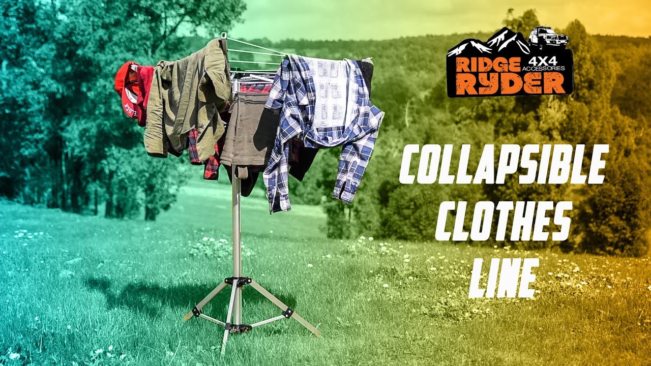 Ridge Ryder Collapsible Clothesline - YouTube