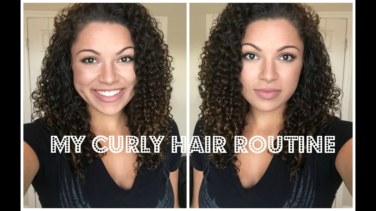 My Curly Hair Routine | Tutorial - YouTube