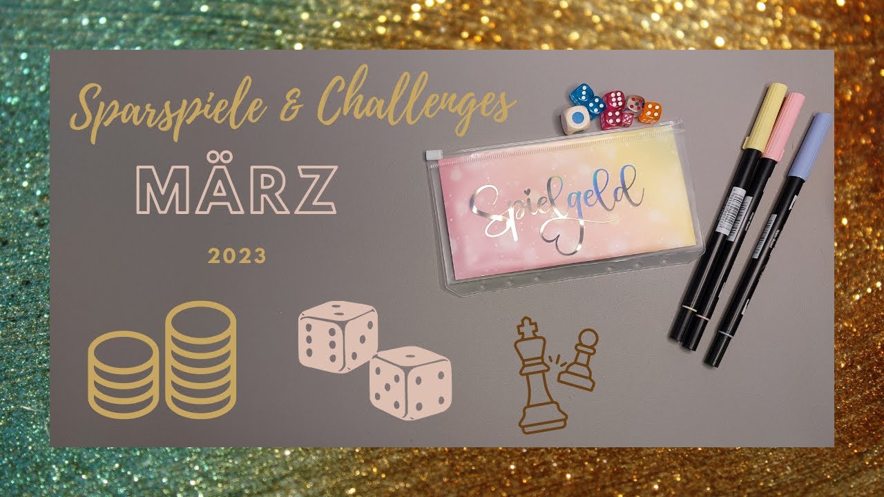 Sparspiele 🎲♟️ 2. Märzwoche 🎉 | Umschlagmethode | Challenges & Spiele ...