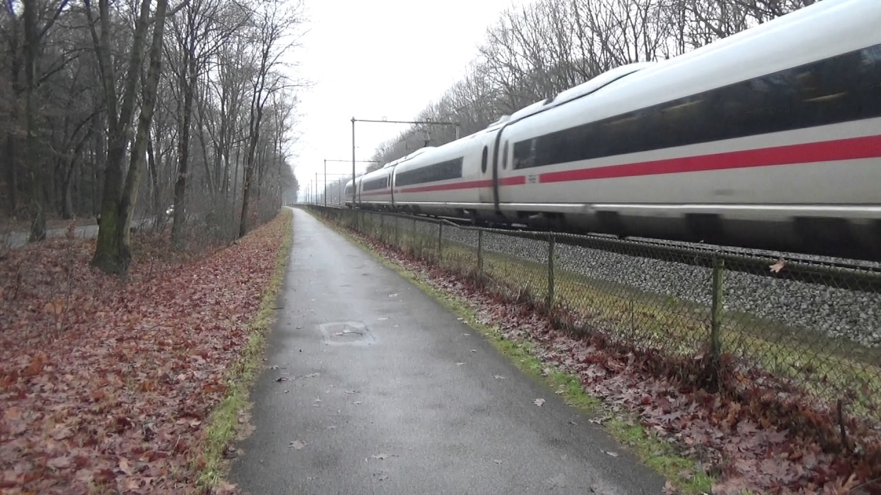 ICE met NS logo komt langs Wolfheze op weg naar Duitsland - YouTube
