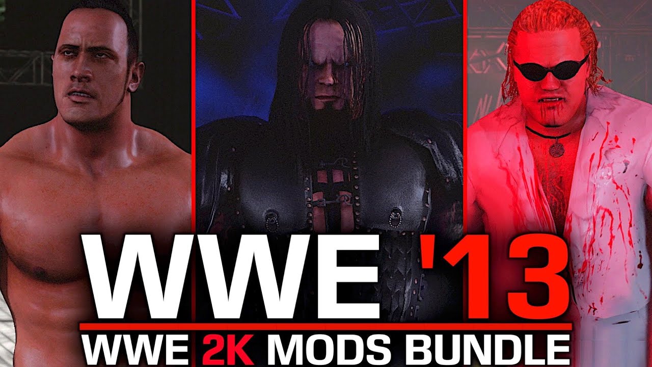 WWE '13 ATTITUDE ERA MODS BUNDLE! (WWE 2K MODS) - YouTube
