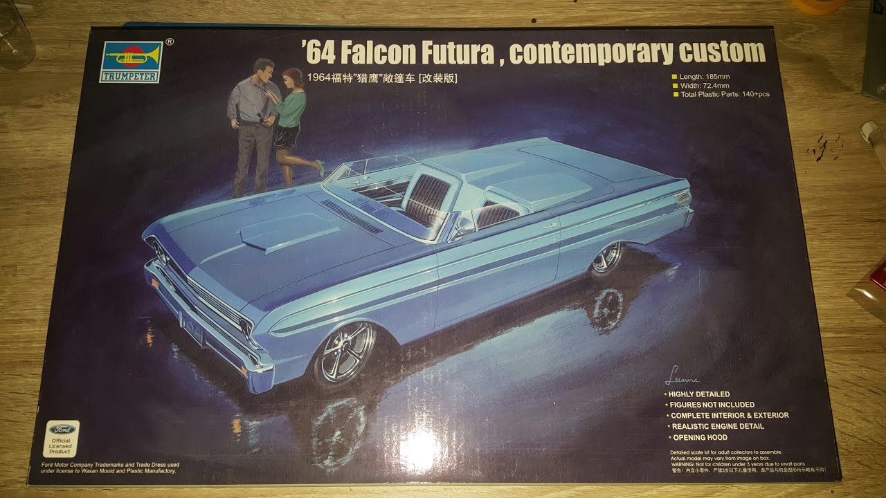 Trumpeter 1:25 64´Falcon Futura, contemporary custom unboxig [deutsch ...