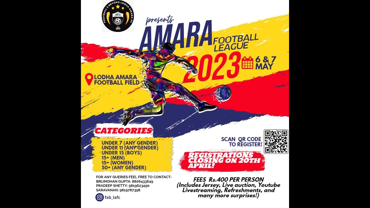 AMARA FOOTBALL LEAGUE || FABLA FC THANE-2023 - YouTube