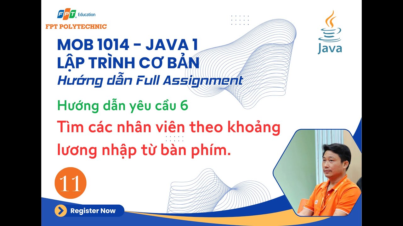 11 #MOB1014 Java 1 Tìm các nhân viên theo khoảng lương nhập từ bàn phím - YouTube