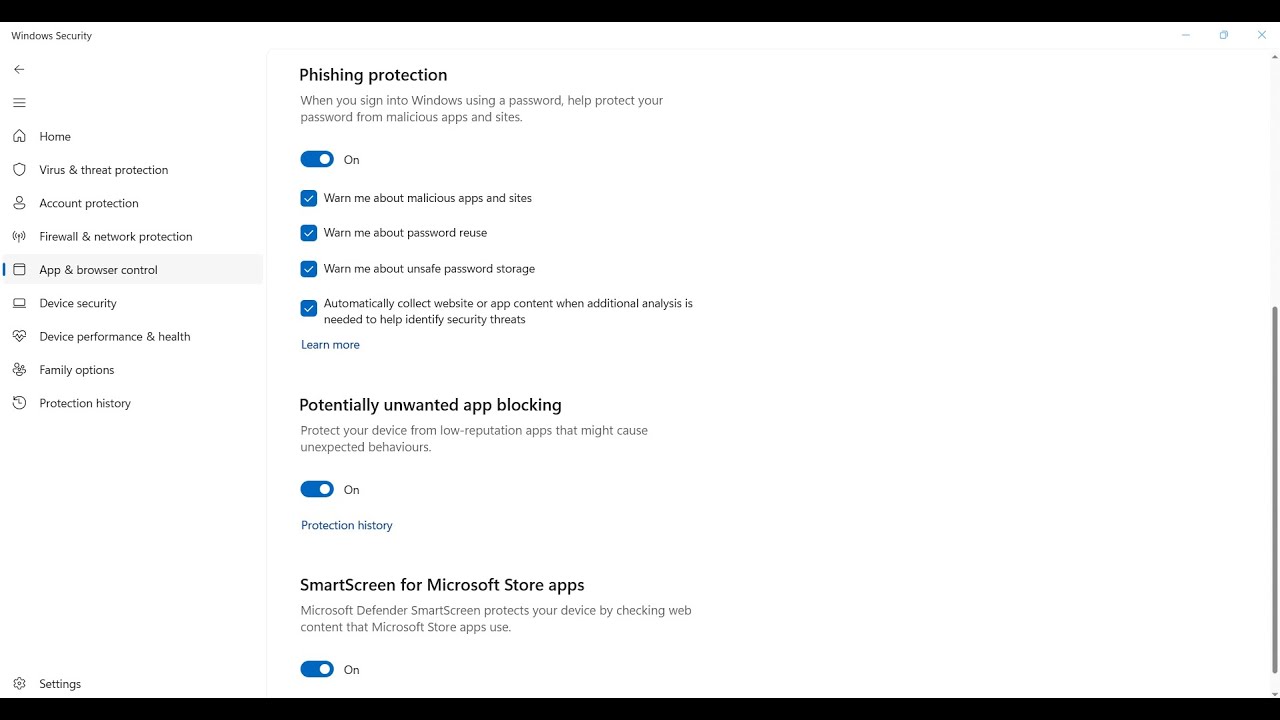 How to Turn on or off Phishing protection in Windows 11 - YouTube