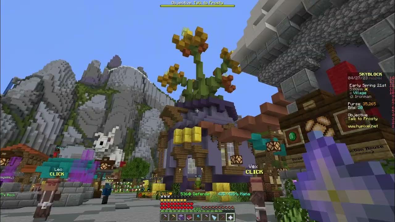 Pumpkin Dicer & Royal Pigeon Unlocked: Magzie Plays: Ironman Profile On Hypixel Skyblock! EP:51 ...