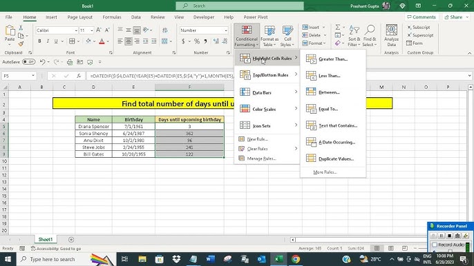 Excel How To Calculate Number Of Days Youtube #exceltutorial #edit