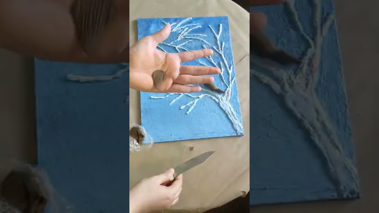 DIY Glue Gun Art Canvas Painting For Beginners Acrylic Fabric Colour Art DIY Glue Gun Hacks