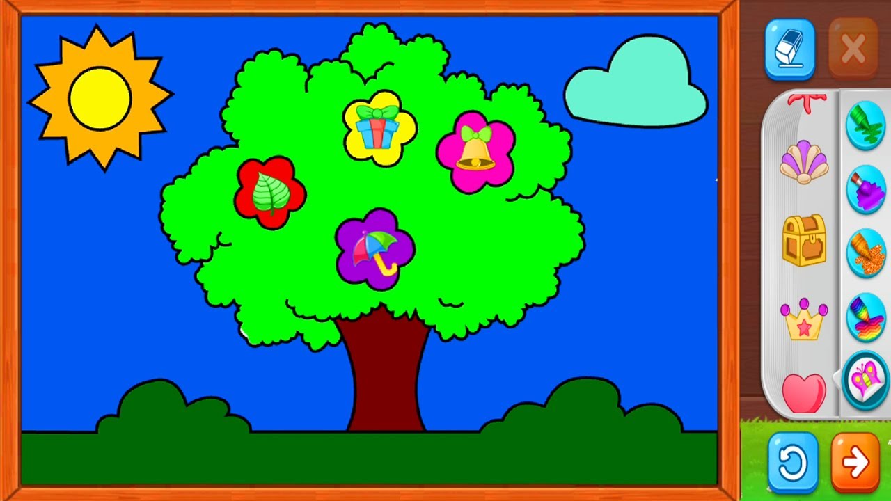 Tree - 9 Painting Drawing Game For Kids | Kids Game | Drawing Game ...