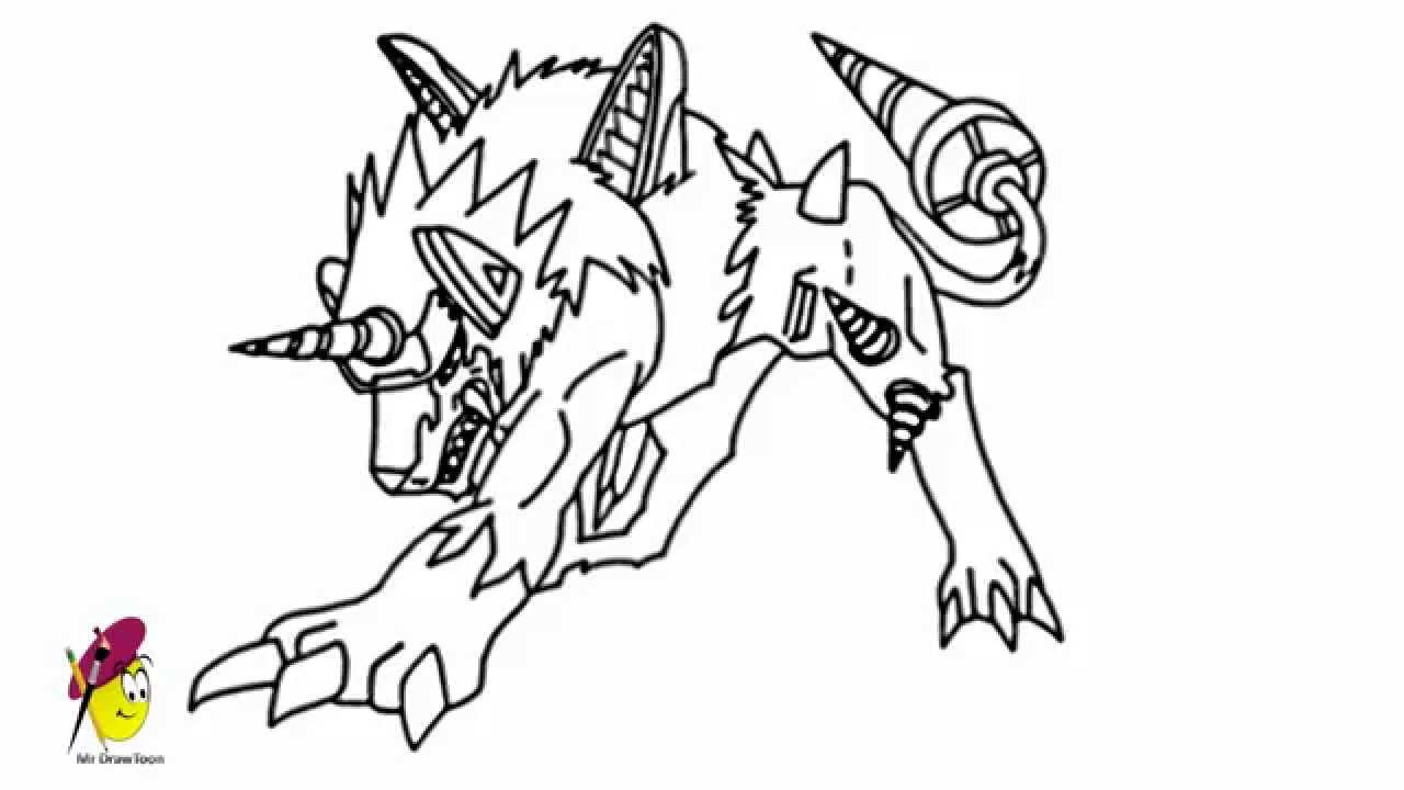 Dorulumon - Digimon Fusion - how to draw Dorulumon - Digimon Fusion ...