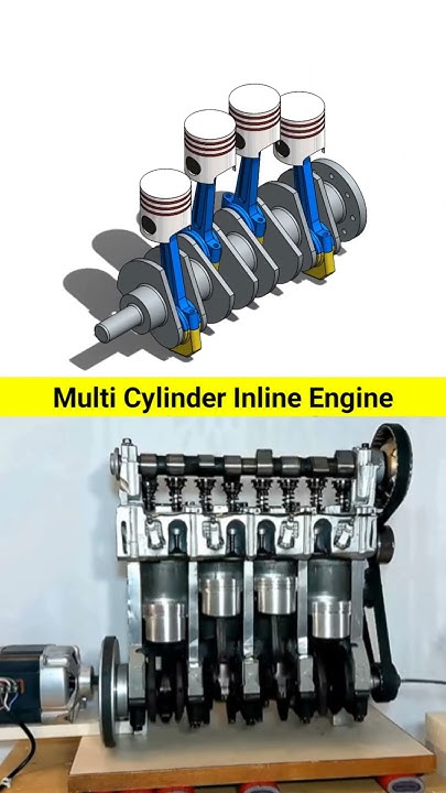 Multi Cylinder Engine | Inline Engine📌 #engine #solidworks #engineering #mechanical #mechanism ...