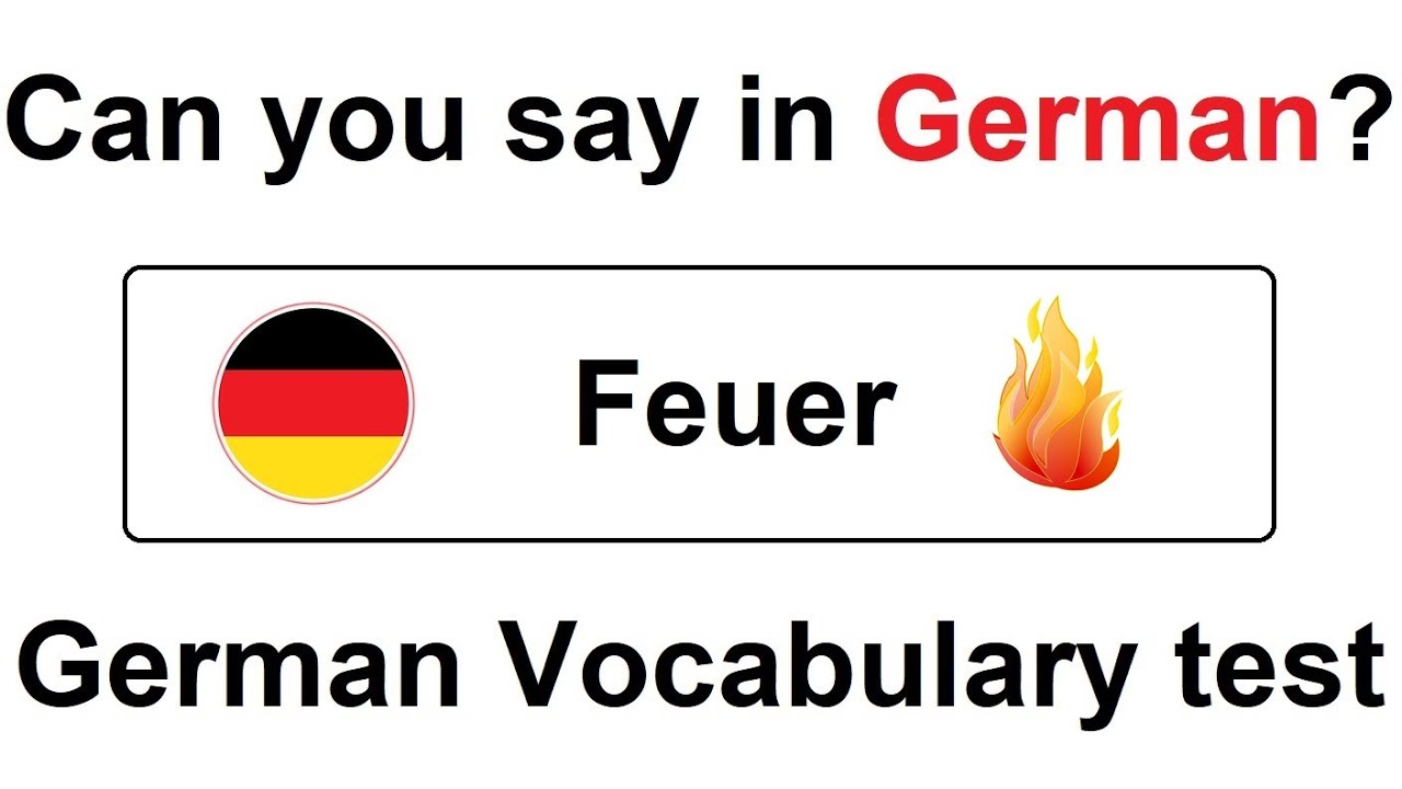 Can you guess 20/20? - German Vocabulary Test for Beginners - YouTube