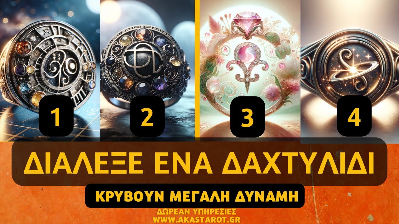 Διάλεξε ΕΝΑ ΜΥΣΤΙΚΟ 💍ΔΑΧΤΥΛΙΔΙ τι Δύναμη Κρύβει Τι σημαίνει💍#ακας #ταρω ...
