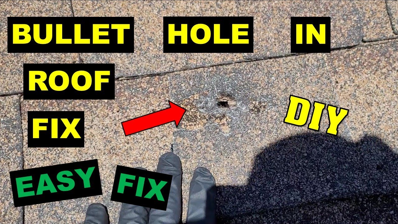 Small bullet size hole in roof fix #1. DIY. - YouTube