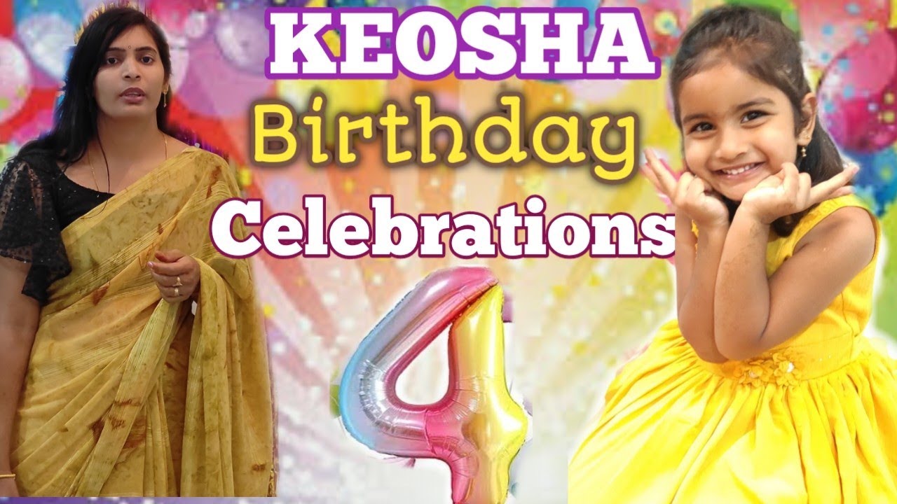 Keosha Birthday Celebration at home | Decoration|Cake| Dance | Friends ...
