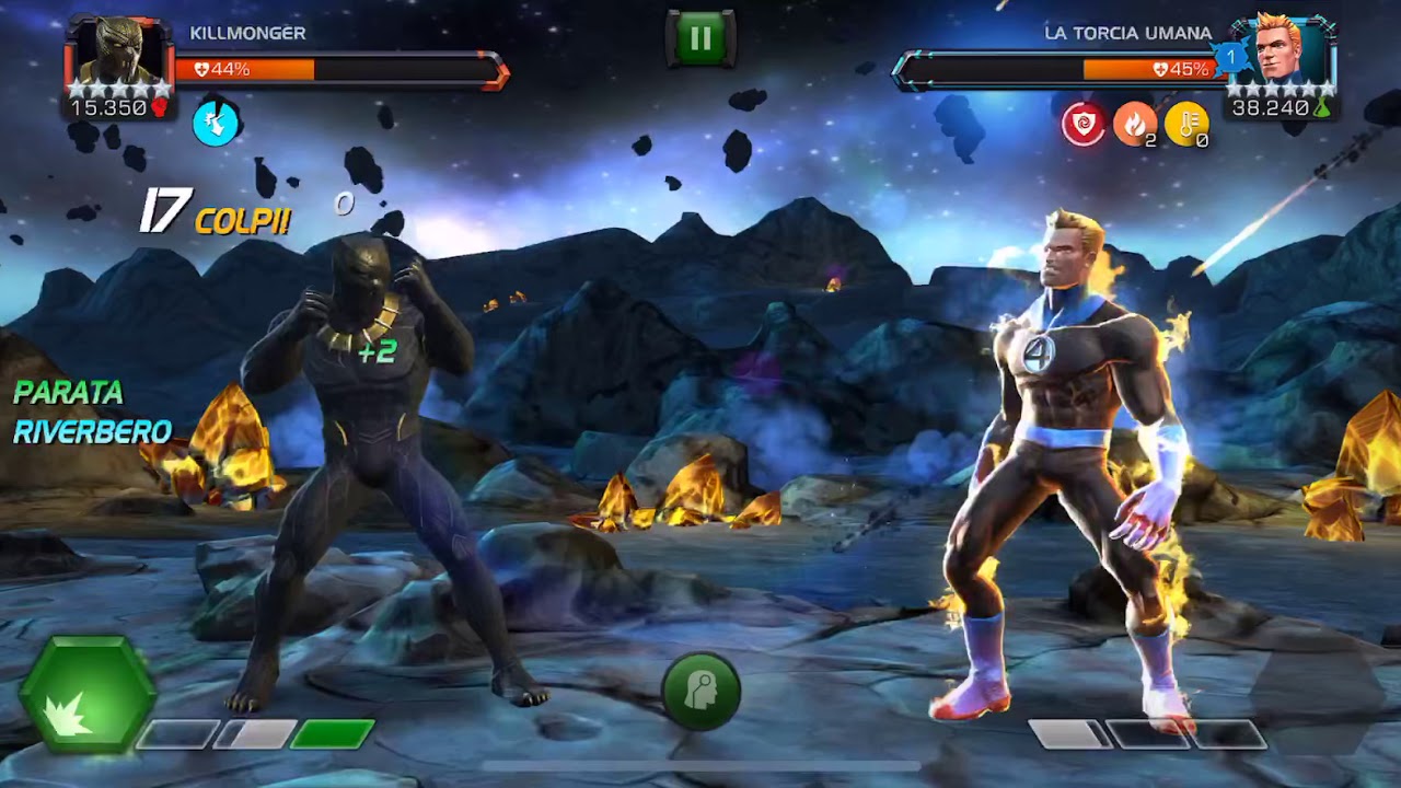 MCOC KILLMONGER (the beast) vs HUMAN TORCH in negative zone - YouTube