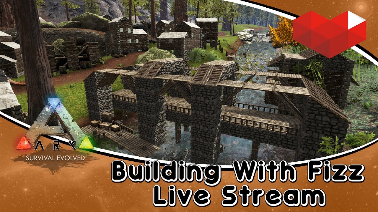 ARK: The Volcano Map Building w/ Fizz | Live Step by Step Building ...