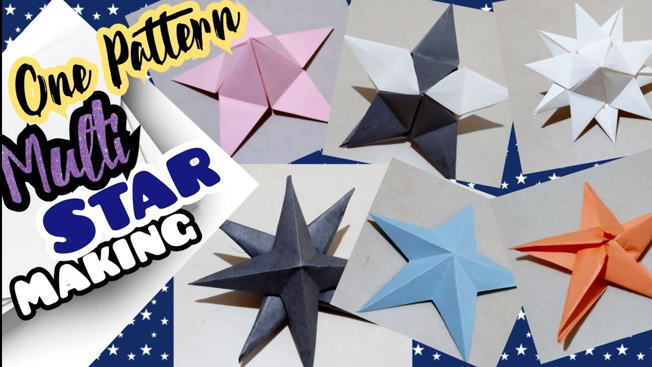 Different Types Of Paper Christmas Star Making| Star Making With Paper ...