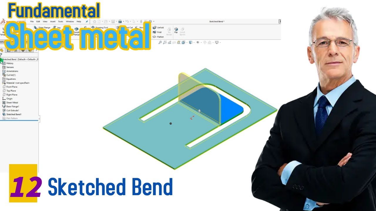 SolidWorks Sheet Metal Sketched Bend YouTube SolidWorks Sheet Metal Sketched Bend YouTube