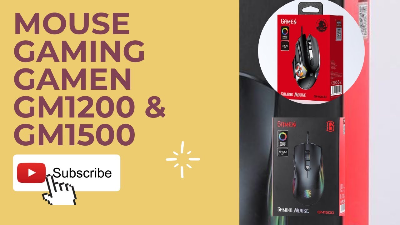 MOUSE GAMING Gamen GM1200 & GM1500 - YouTube