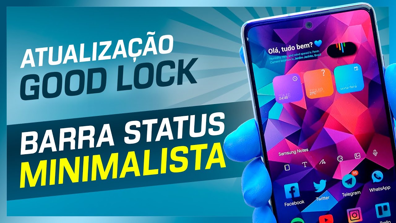 🔵 Barra de status 100% MINIMALISTA \\ Atualização Goodlock: Keyscafe e ...