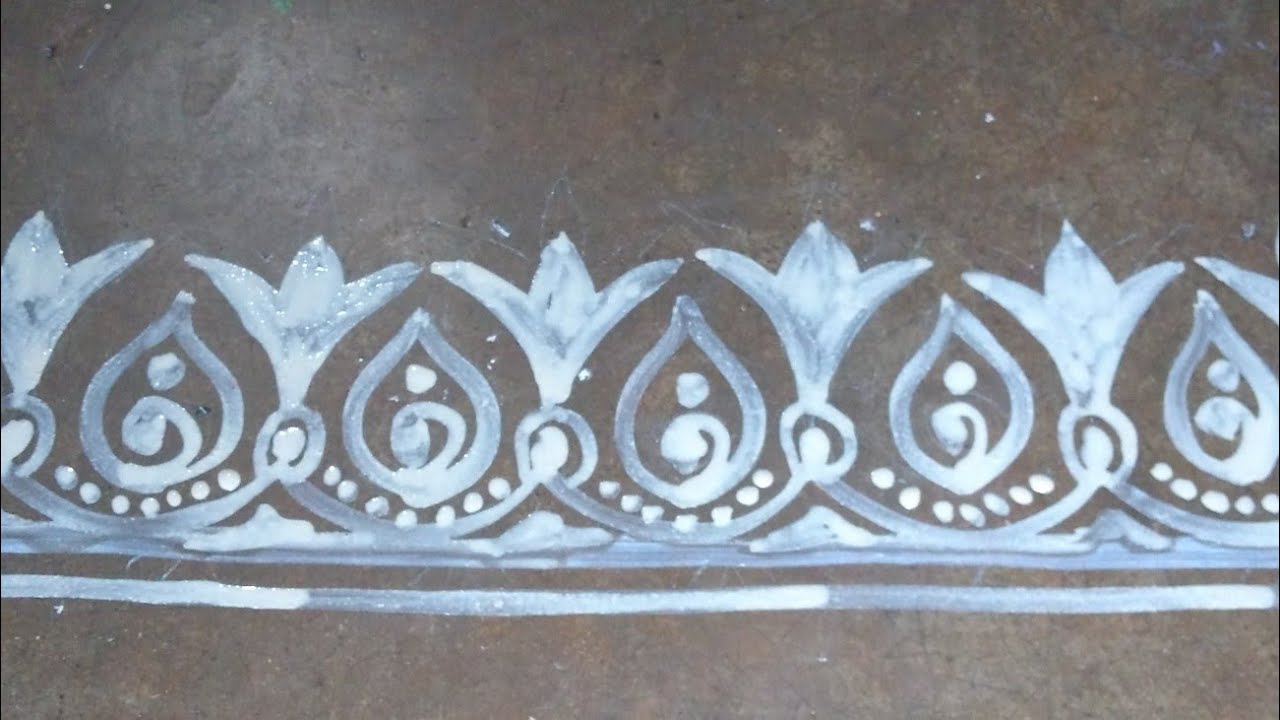 Very easy and simple alpona design - YouTube