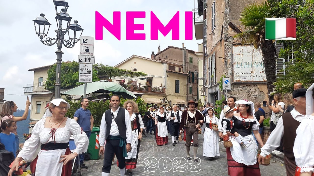 NEMI - LAZIO - ITALY 🇮🇹 \\ SAGRA FRAGOLE PARTE 2 - 2023\\WALKING TOUR ...
