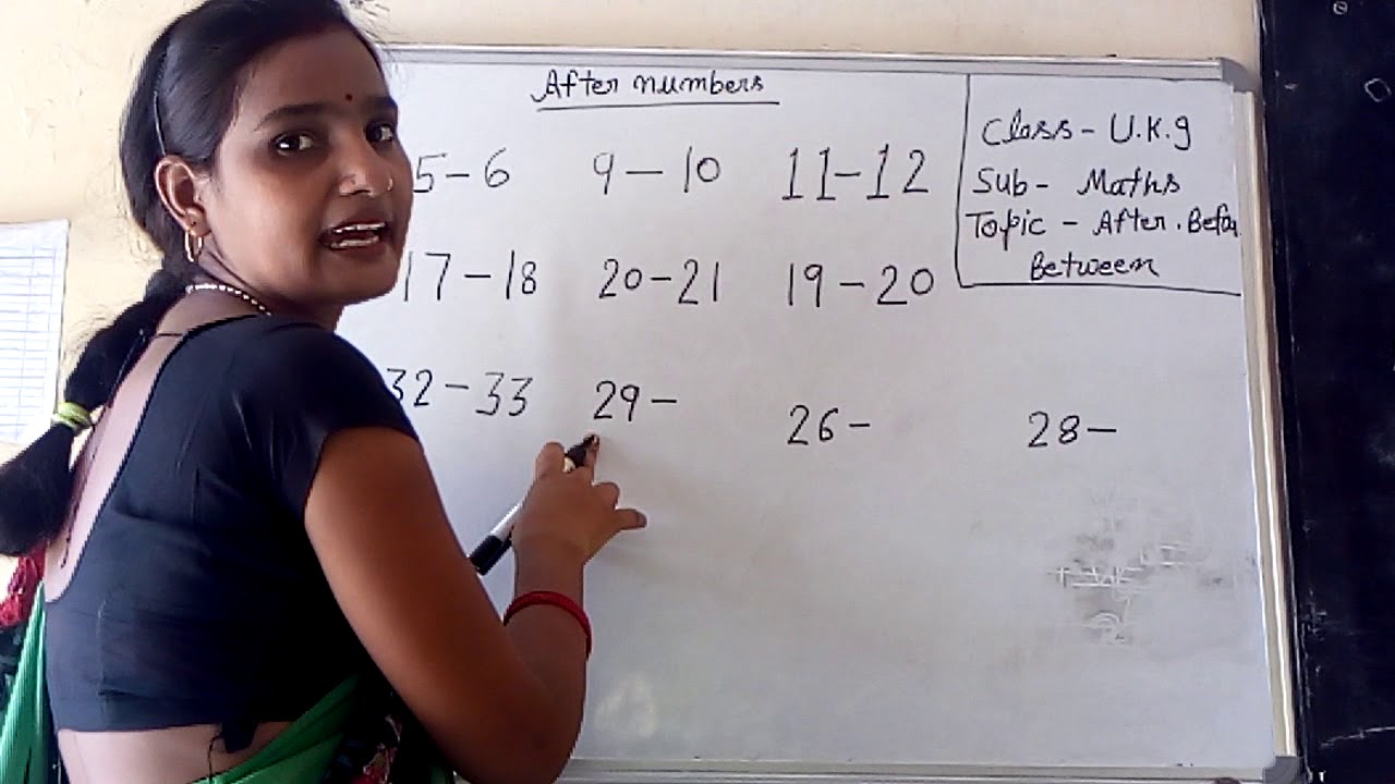 Mathematics class UKG after before between - YouTube