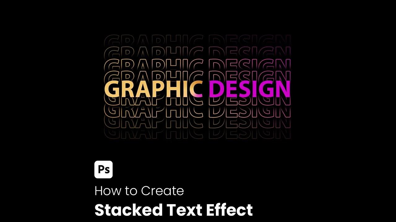 How to Create Stacked Text Effect using Adobe Photoshop - YouTube