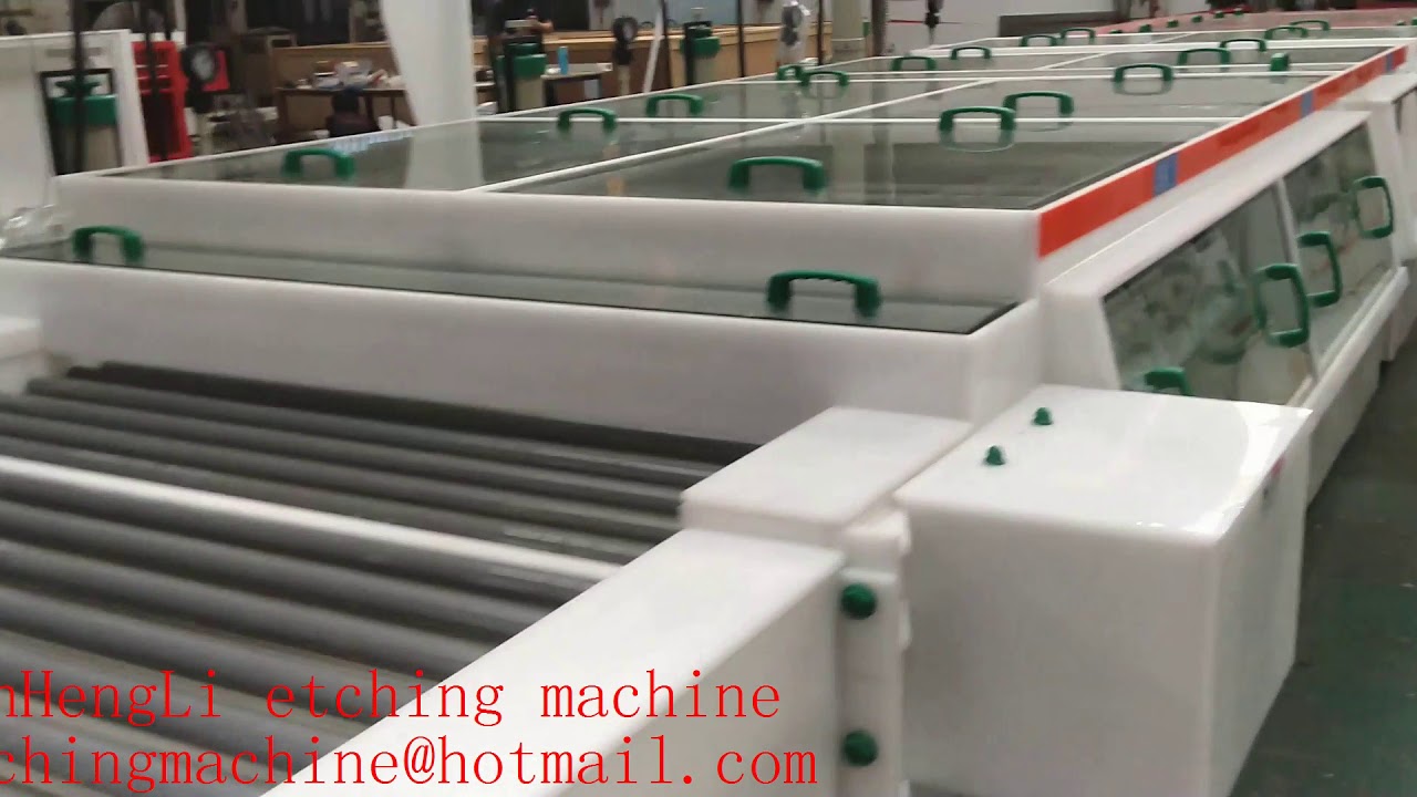 9 m etching machine for stainless steel sheet - YouTube