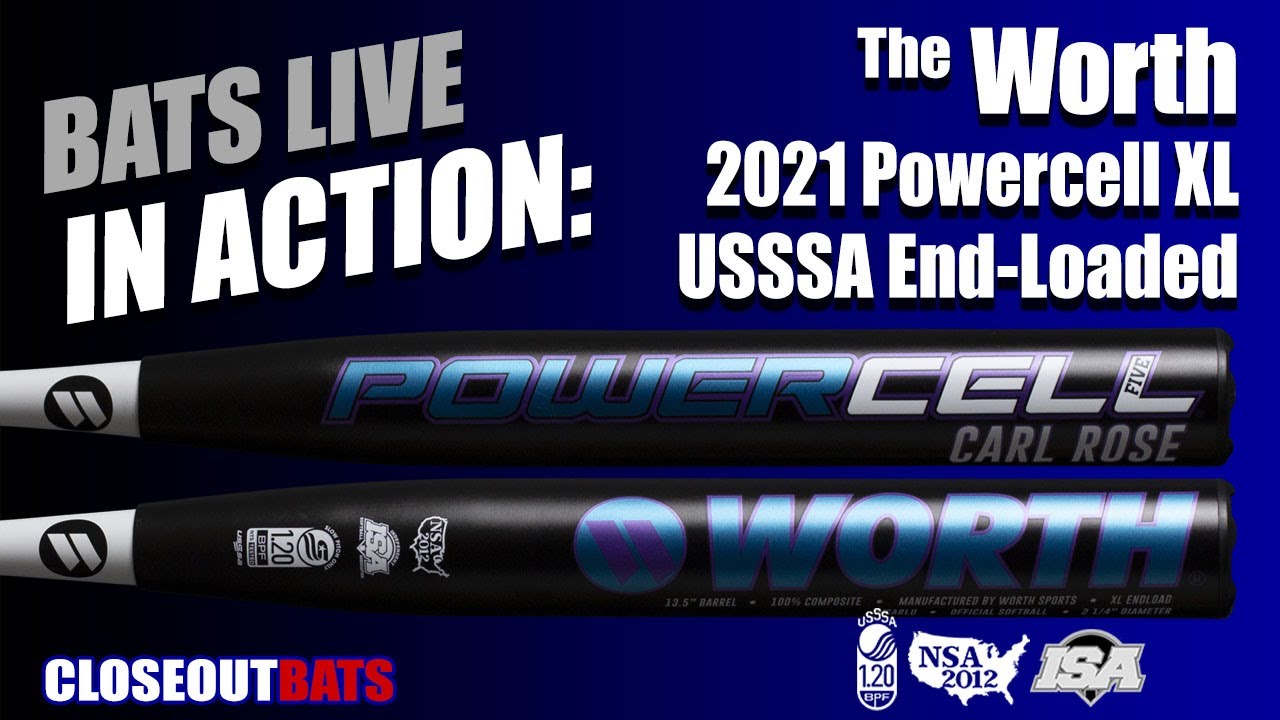 Worth Carl Rose Powercell XL End Loaded Slowpitch Bat USSSA WCARLU 2021 ...