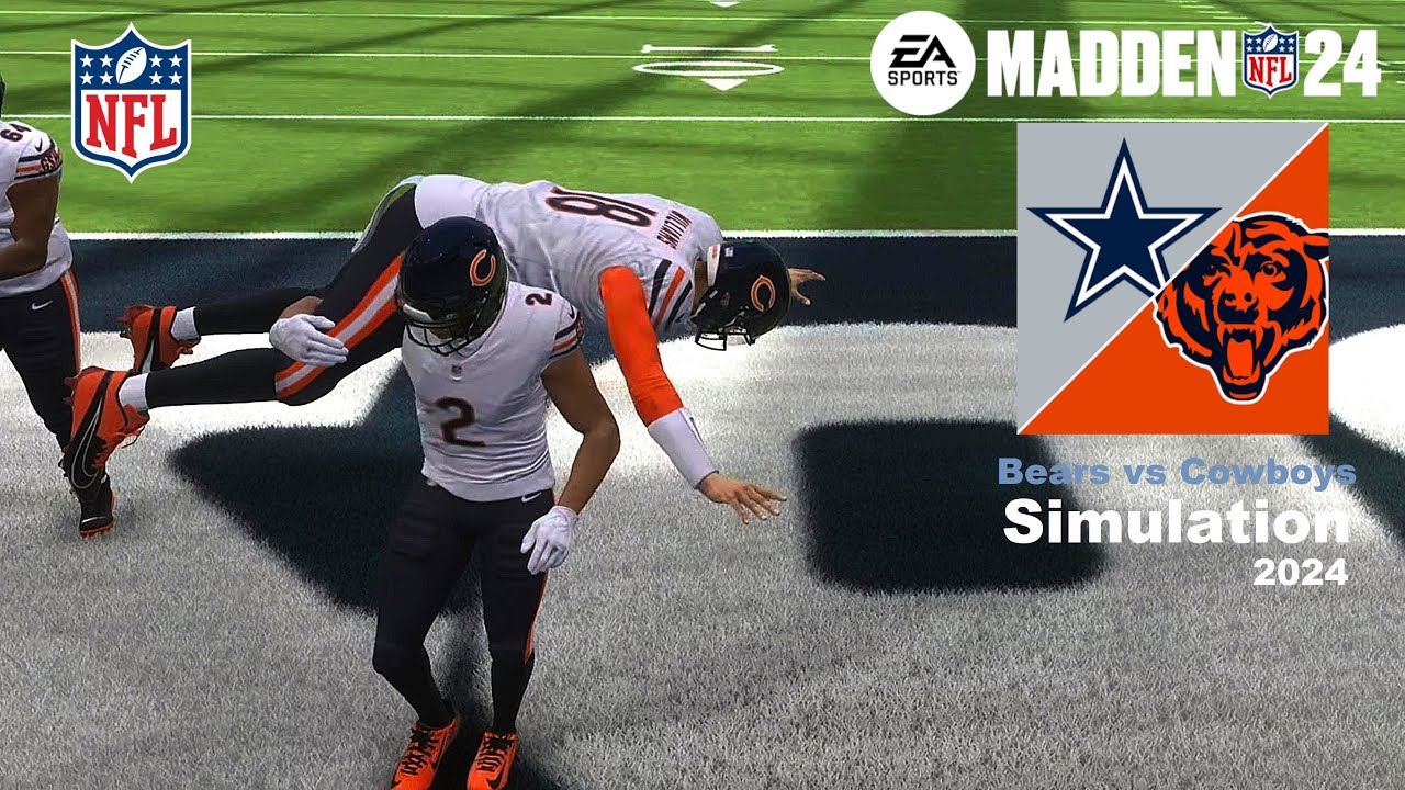 Madden 24 Chicago Bears vs Dallas Cowboys Simulation 2024 (Madden 25 ...