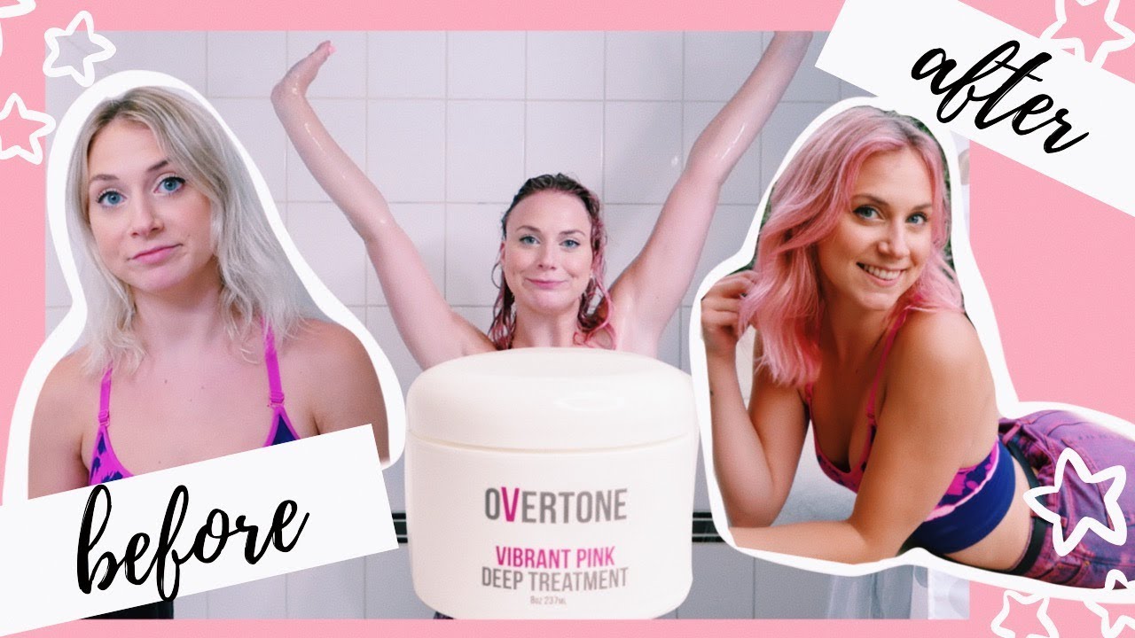 dying my hair PINK with OVERTONE! - YouTube