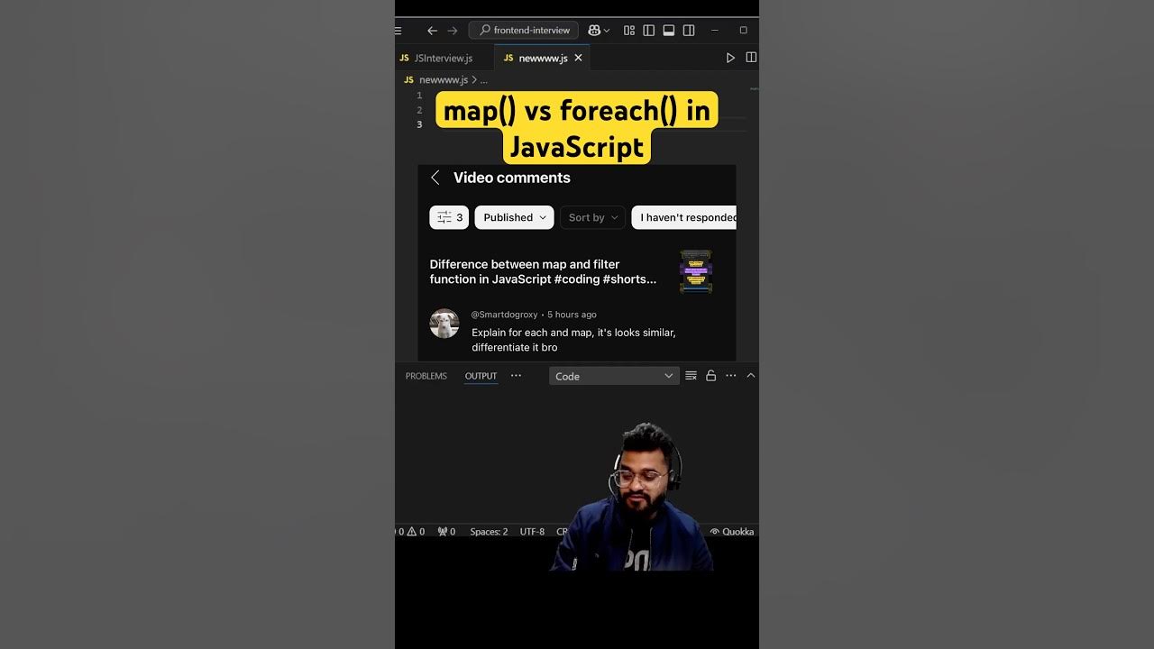 #day88 - What are the differences between map and foreach in #javascript ? #frontend #coding ...