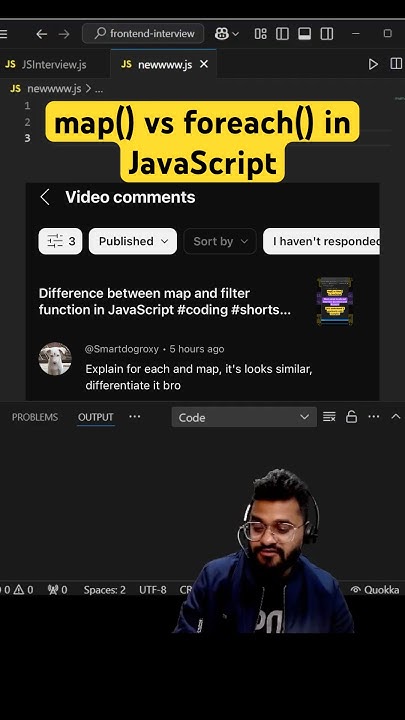 #day88 - What are the differences between map and foreach in #javascript ? #frontend #coding ...