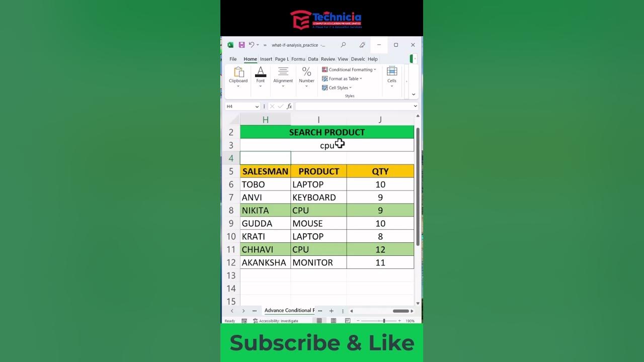 Advance Excel Conditional Formatting | highlighted cell with help of conditional formatting ...