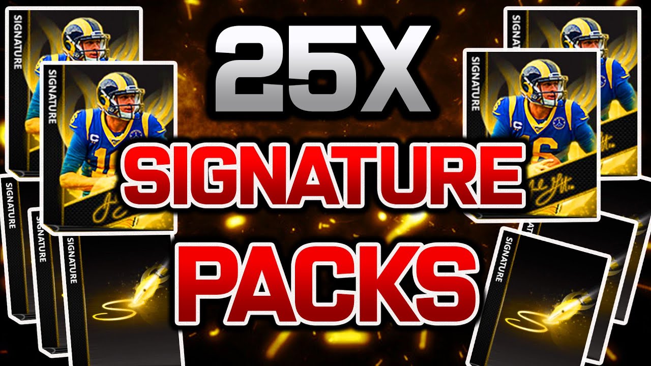 25x SIGNATURE SERIES PACK OPENING W/ DIAMOND PULL!!! | MADDEN SIGNATURE ...